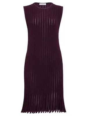 Alaïa Terry Stripe Mini Dress - Purple
