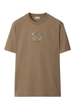 Burberry Cotton Check-ekd T-shirt - Brown
