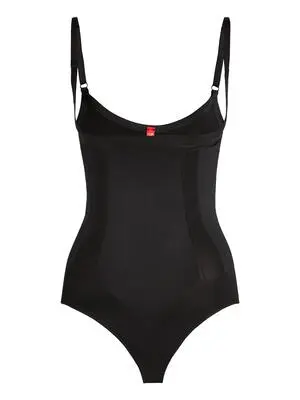 Spanx Sculpt Oncore Open-bust Brief Bodysuit - Black