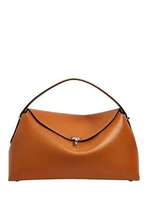 TOTEME Leather T-lock Top-handle Bag - Brown