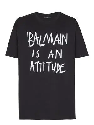 Balmain Cotton Logo T-shirt - Black