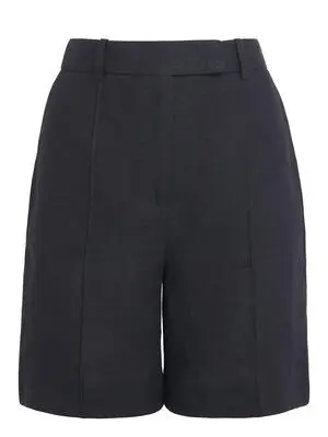 Eleventy Linen Bermuda Shorts - Black