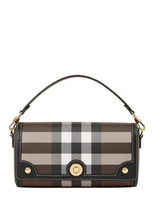 Burberry Check Top-handle Bag - Brown