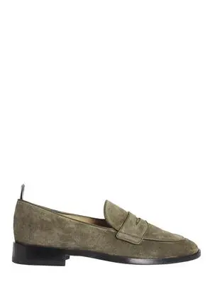 Thom Browne Leather Varsity Penny Loafers - Green