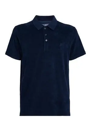 Vilebrequin Towelling Polo Shirt - Navy