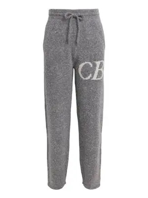 COLE BUXTON Wool-blend Logo Sweatpants - Grey