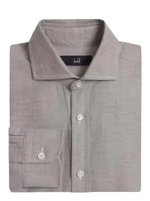 Dunhill Cotton-cashmere Oxford Shirt - Brown