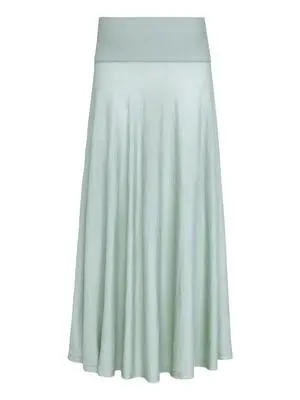 Alaïa Virgin Wool Maxi Skirt - Green