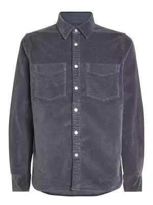 Rag & Bone Stretch-cotton Corduroy Cpo Overshirt - Grey