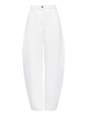 Alaïa Round Wide-leg Jeans - White