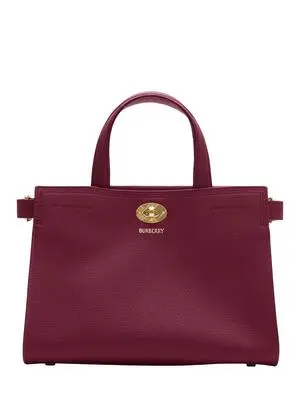 Burberry Mini Calfskin Cotswolds Tote - Burgundy