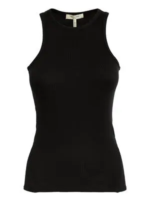 Rag & Bone Essential Rib Tank Top - Black