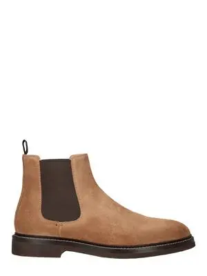 Brunello Cucinelli Suede Chelsea Boots - Brown