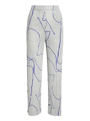 Issey Miyake Printed Pause Trousers - Grey