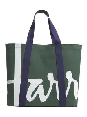 Harrods Cotton Logo Tote Bag - Green