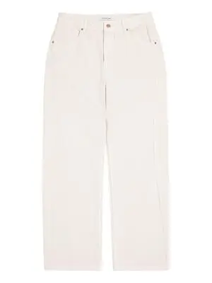 LE17SEPTEMBRE Curved Seam Straight-leg Jeans - Ivory