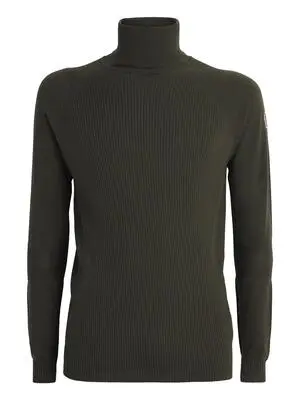 Moncler Wool-blend Rollneck Sweater - Green
