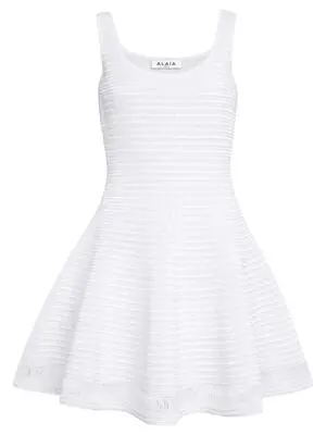 Alaïa Sleeveless Mini Dress - White