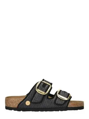 BIRKENSTOCK Raffia Arizona Sandals Black