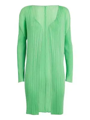 Issey Miyake Pleated Coat - Green