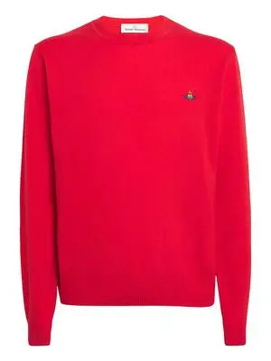 VIVIENNE WESTWOOD Merino Wool-cashmere Orb Alex Sweater - Red