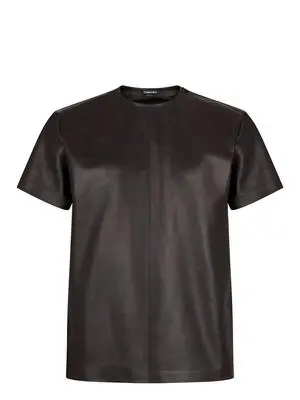 TOM FORD Lambskin T-shirt - Brown