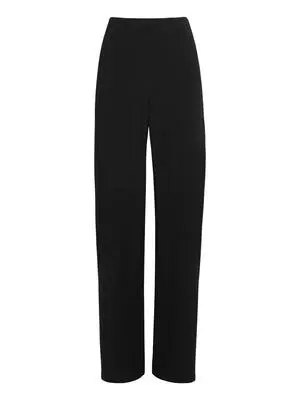 Vince Crepe High-waist Trousers - Black