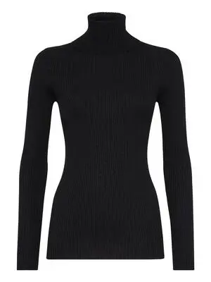 Brunello Cucinelli Cashmere-silk Rollneck Sweater - Black