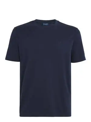 Paul & Shark Supima Cotton Embroidered Fin T-shirt - Blue