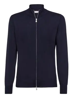 Brunello Cucinelli Cashmere-silk Cardigan - Blue