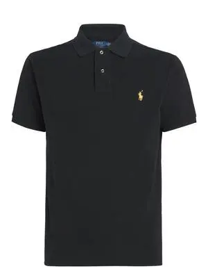 Polo Ralph Lauren Cotton Mesh Slim-fit Polo Shirt - Black