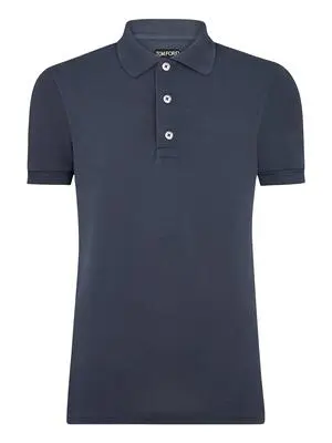 TOM FORD Piquet Polo Shirt - Navy