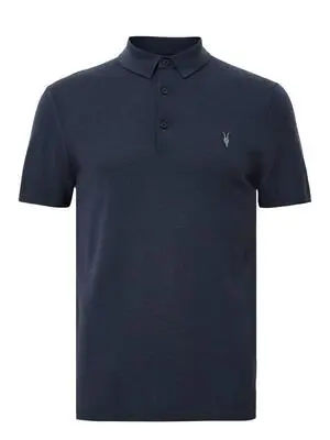 ALLSAINTS Merino Wool Mode Polo Shirt - Blue