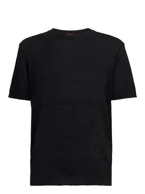 Barena Venezia Linen-cotton T-shirt - Black