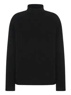 THE ROW Heiti Cashmere Rollneck Sweater - Black