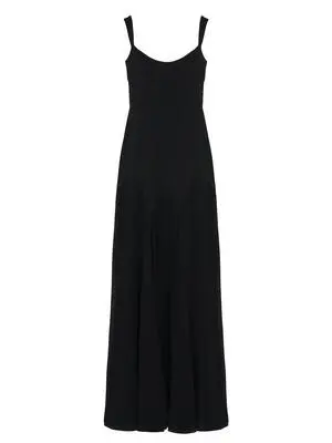 Alexander McQueen Satin Maxi Dress - Black