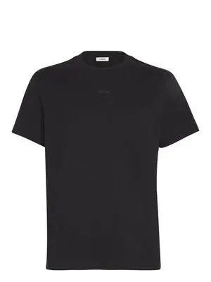 Sandro Cotton Logo T-shirt - Black