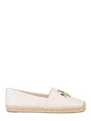 Tory Burch Leather Eleanor Espadrilles - Ivory