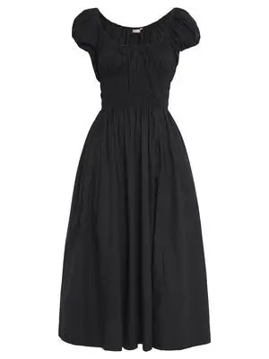 DÔEN Organic Cotton Quinn Midi Dress - Black