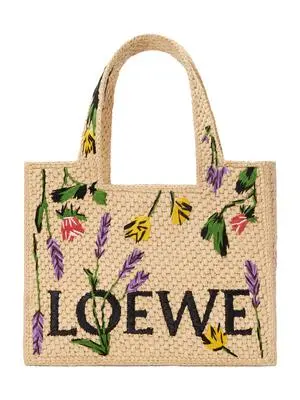 Loewe X Paula's Ibiza Raffia Font Tote Bag - Beige