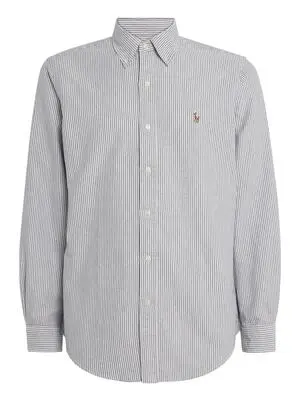 Polo Ralph Lauren Custom Fit Stripe Oxford Shirt - White