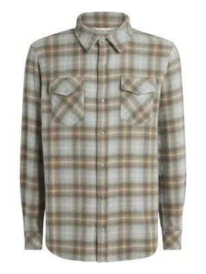 GOD'S TRUE CASHMERE Cashmere Tartan Overshirt - Green