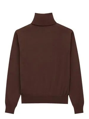 SAINT LAURENT Cashmere-Wool-Silk Rollneck