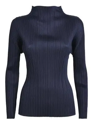 Issey Miyake Long-sleeve Top - Navy