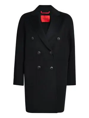 Max & Co. Virgin Wool Double-breasted Coat - Black