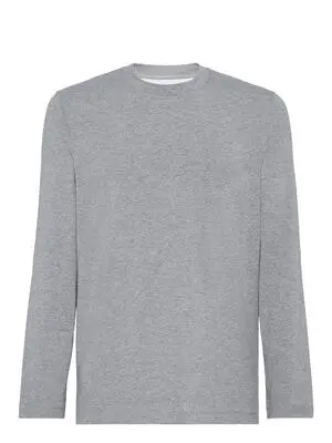 Brunello Cucinelli Cotton Long-sleeve T-shirt - Grey