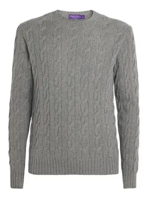 Ralph Lauren Purple Label Cashmere Cable-knit Sweater - Grey