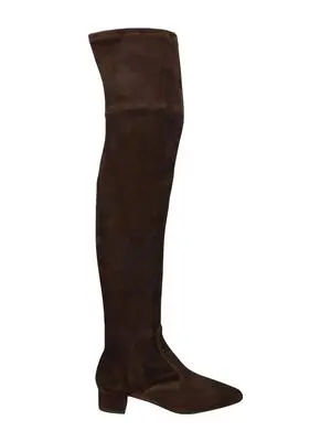 AQUAZZURA Suede Remi Over-the-knee Boots 35 - Brown