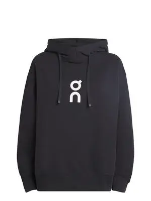 On Organic Cotton-blend Club Hoodie - Black