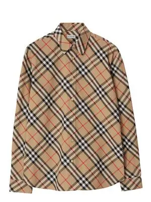 Burberry Cotton Check Shirt - Beige